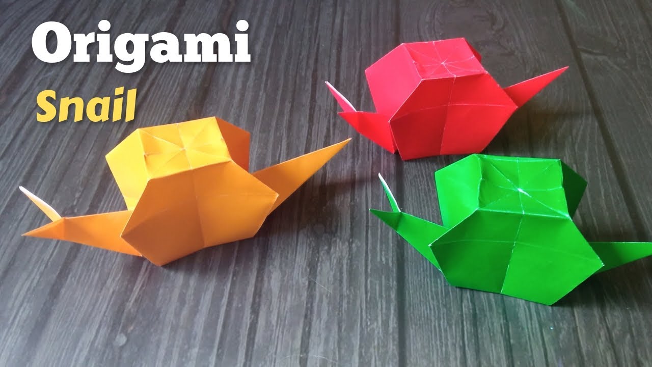 Easy Origami Snail - Origami Animals - Origami For Beginners - YouTube