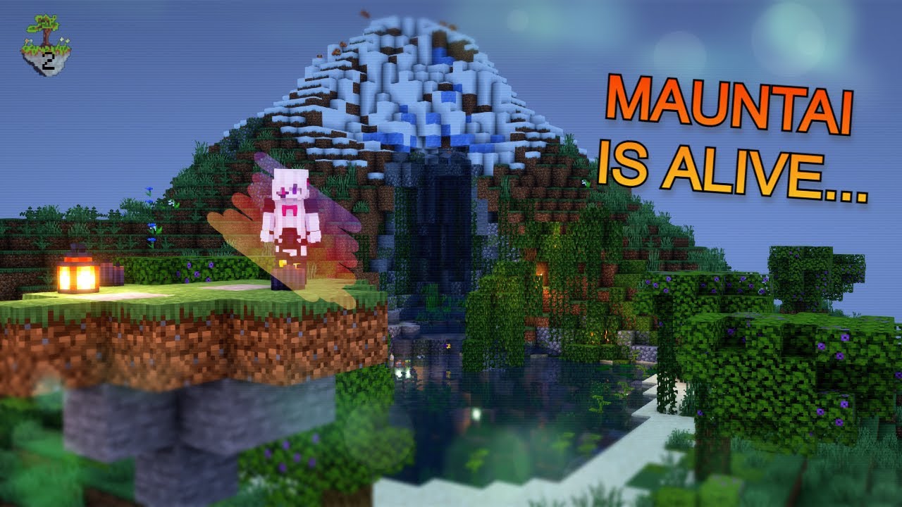 Flying mountain and its secrets... minecraft Floating islands build ...