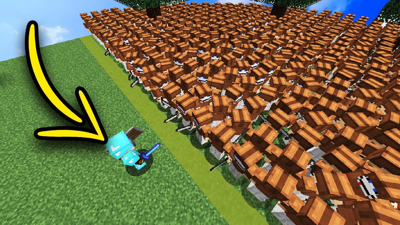 100 NOOB VS 1 PRO W MINECRAFT - YouTube