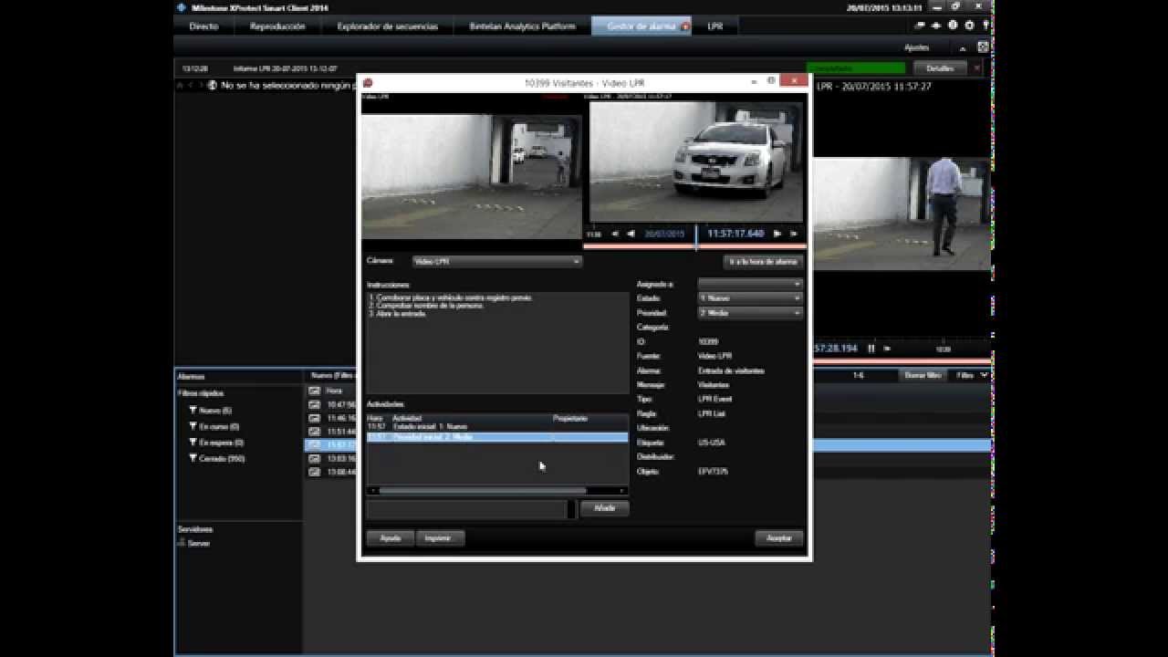 Milestone XProtect LPR 2015 en Estacionamiento - YouTube