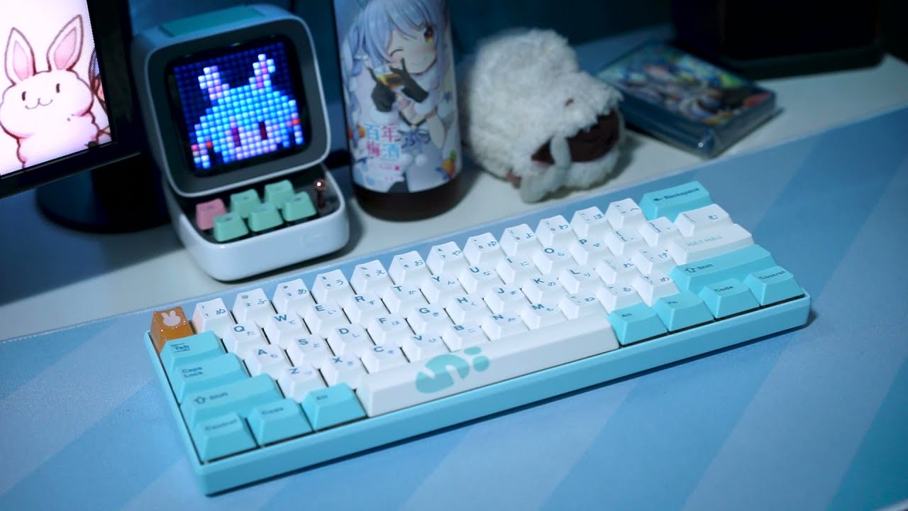 Usada Pekora Theme Keyboard (Modded RK61) | Typing Asmr - YouTube