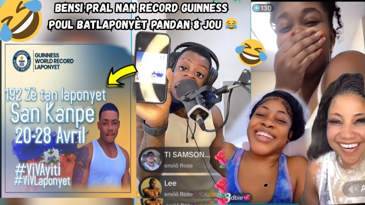 Mezanmi 😂Bensy Pral nan RECORD GUINNESS🤣 Li pral bat laponyèt pandan 8 ...