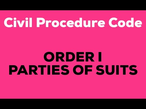 Order 1 CPC | Civil Procedure Code(CPC) 1908 - YouTube