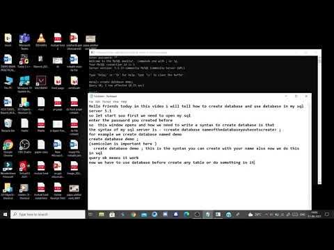 How to make database into my sql - YouTube