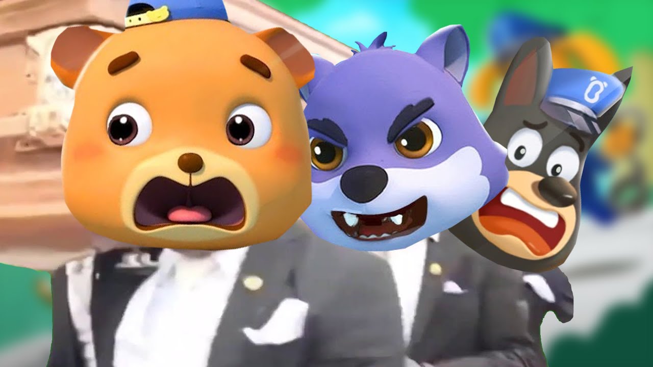 Sheriff Labrador | Police Officer Rescues | Bus - Coffin Dance Song ...