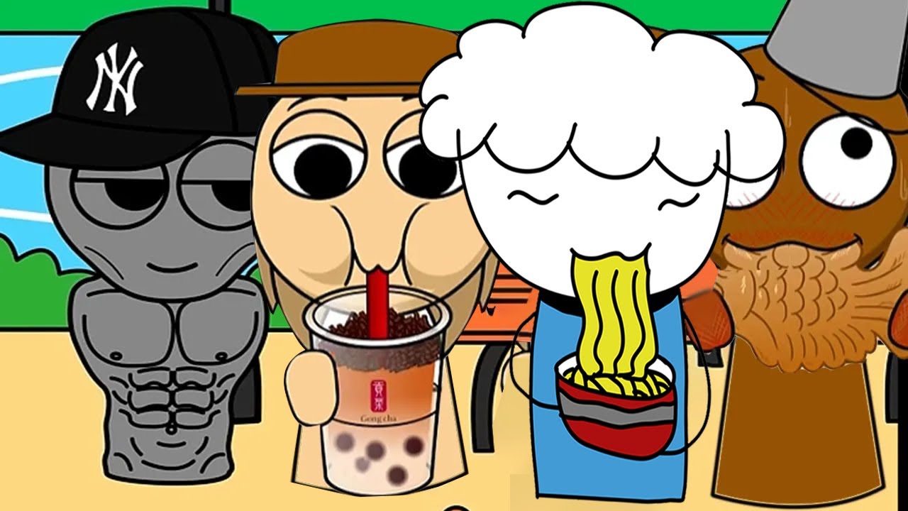 Incredibox Sprunki MUKBANG EMOJI FOOD! (EATING TO BE BETTER!) - YouTube