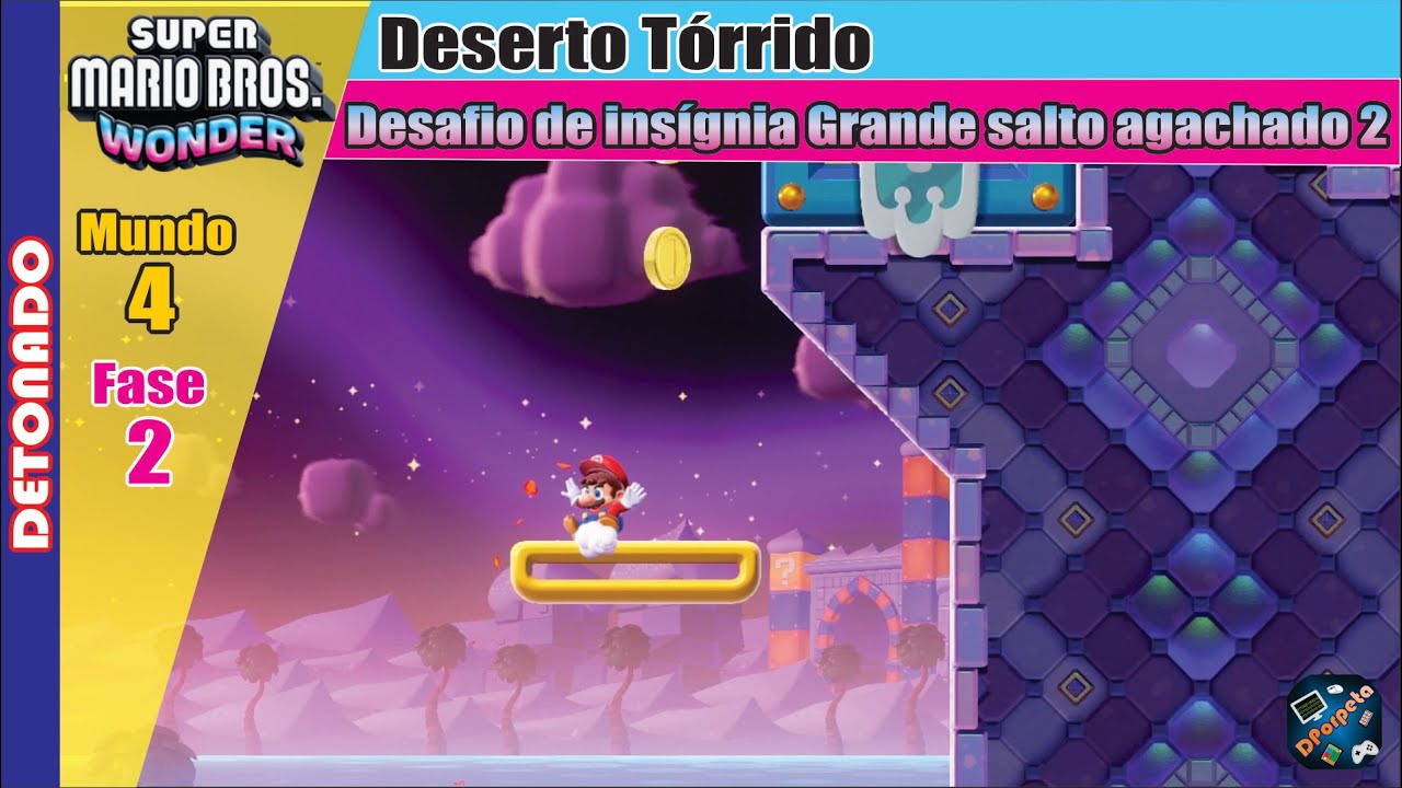 Super Mario Bros Wonder - Detonado - Mundo 4 - Fase 2 - Desafio de ...