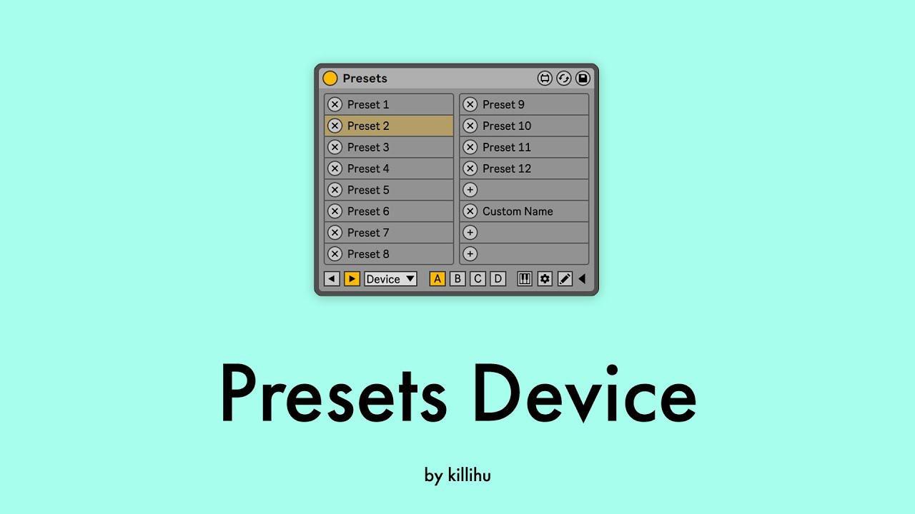 Presets Device for Ableton Live - YouTube