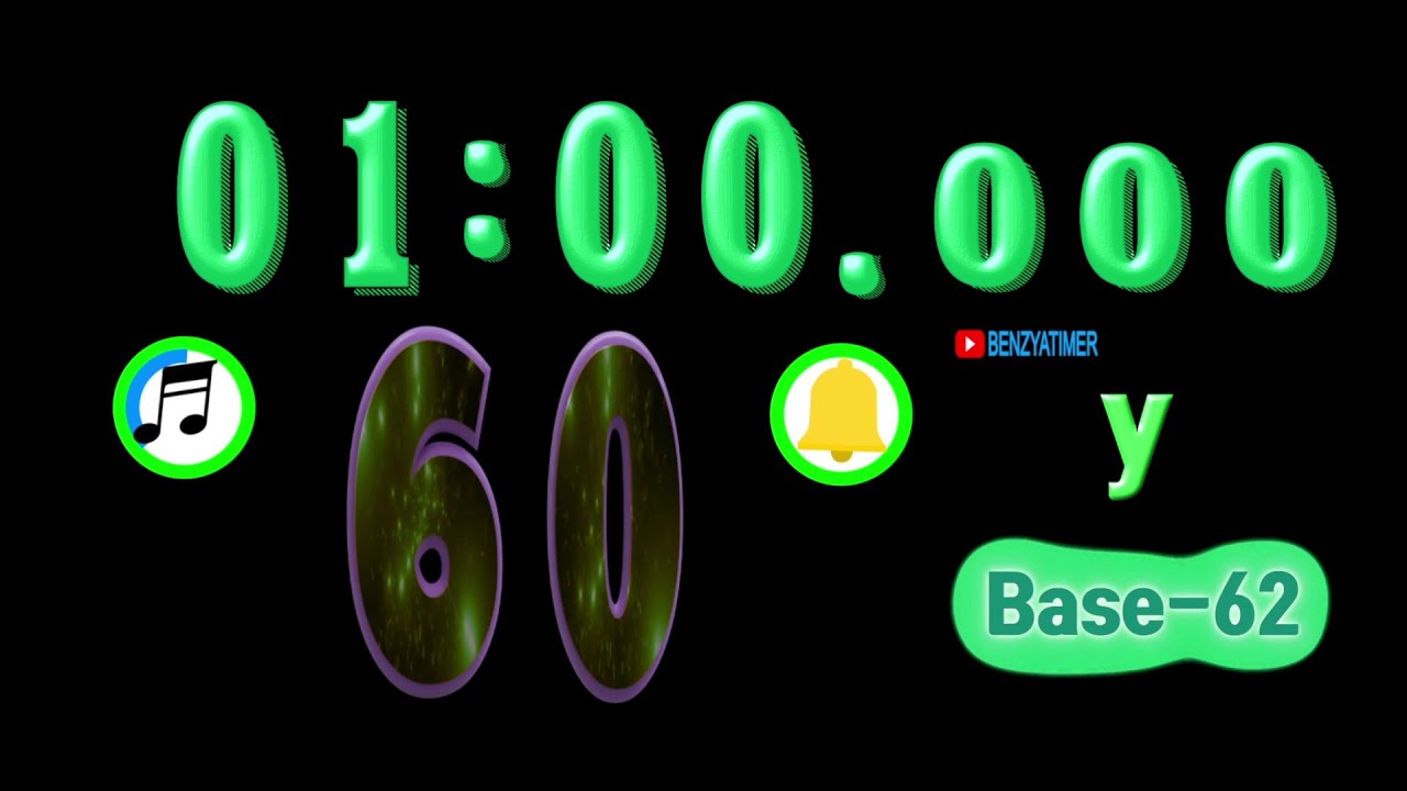 1 minute Timer Alarm 🔔Base62 - YouTube