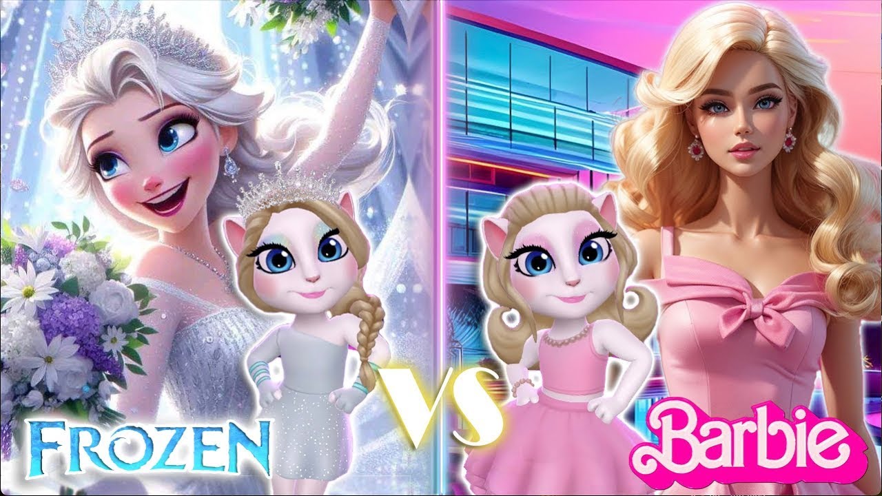 My talking Angela 2 // Frozen // Elsa VS Barbie // #cosplay #frozen # ...