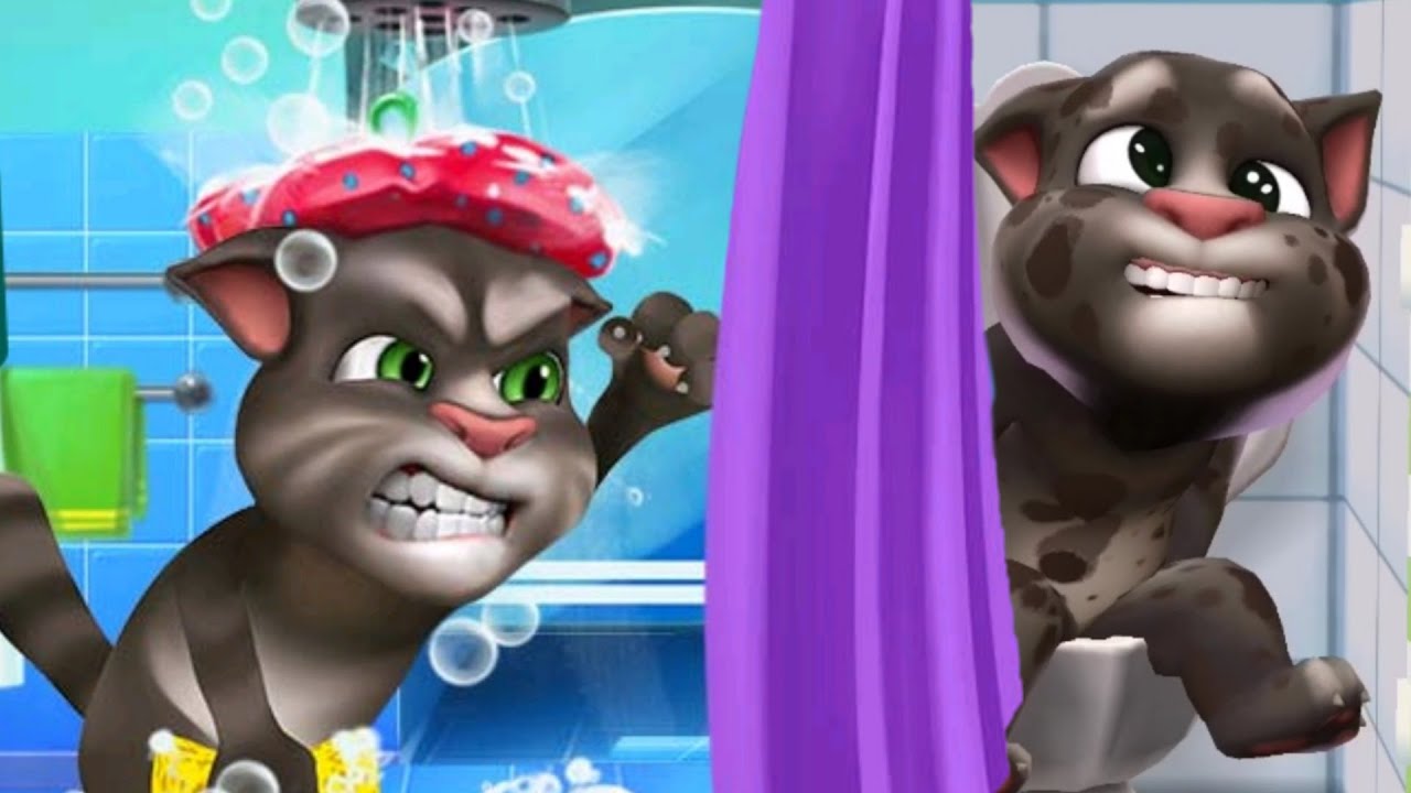 My Talking Tom 2 vs my talking tom🚽funny toilet poop 🥳Android Gameplay ...