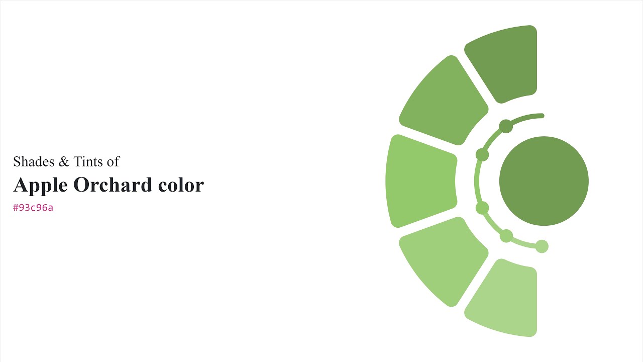 Shades & Tints of Apple Orchard color #93c96a A Warm Green color ...