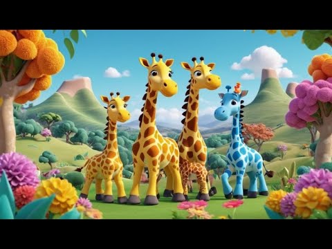 Plush Giraffes Go Stretch Stretch Stretch | English Nursery Rhyme ...
