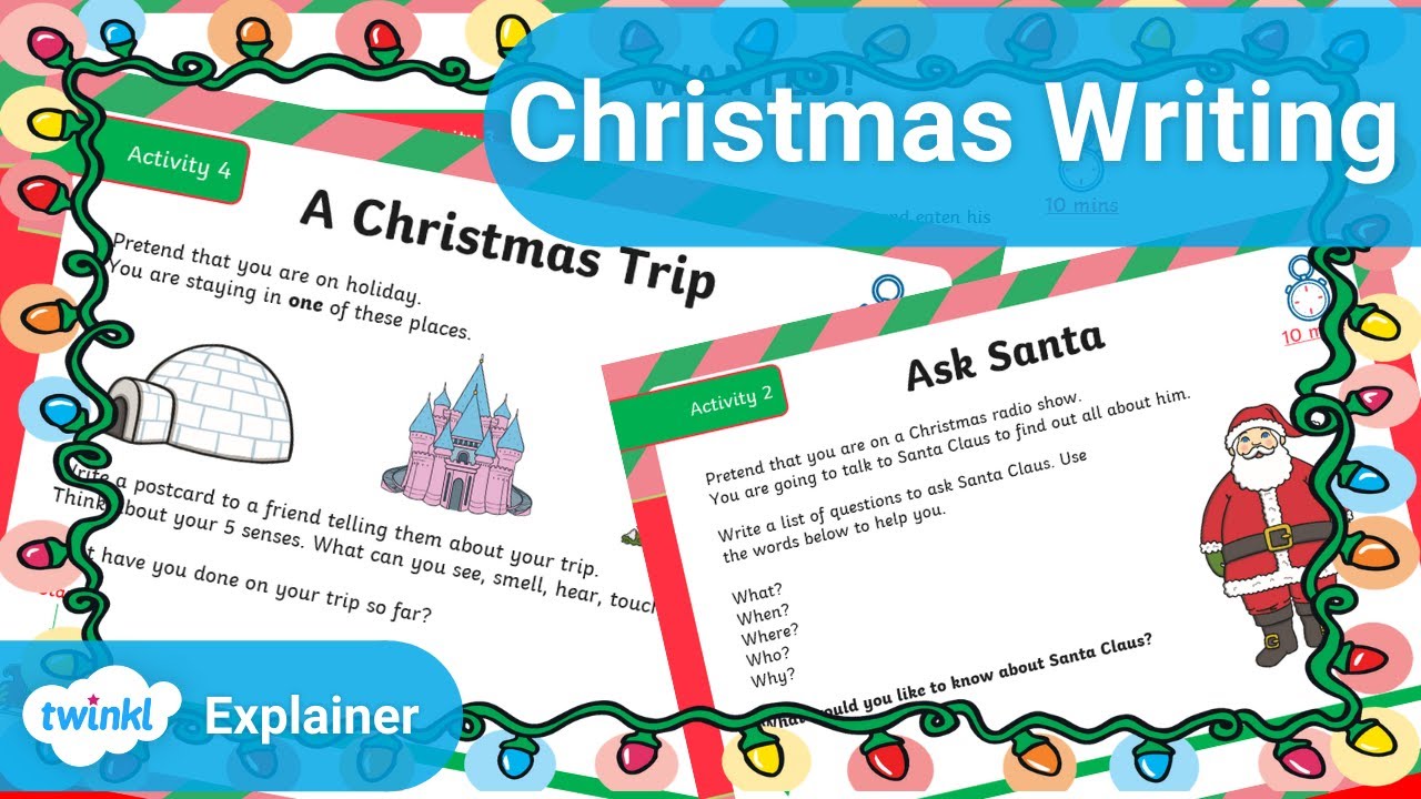 Top Tips for Short Burst Christmas Writing - YouTube