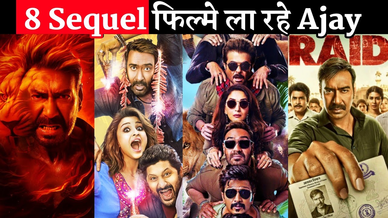 Ajay Devgn 2024 - 2026 Upcoming 8 Sequel Films | Singham 5, Raid 2 ...