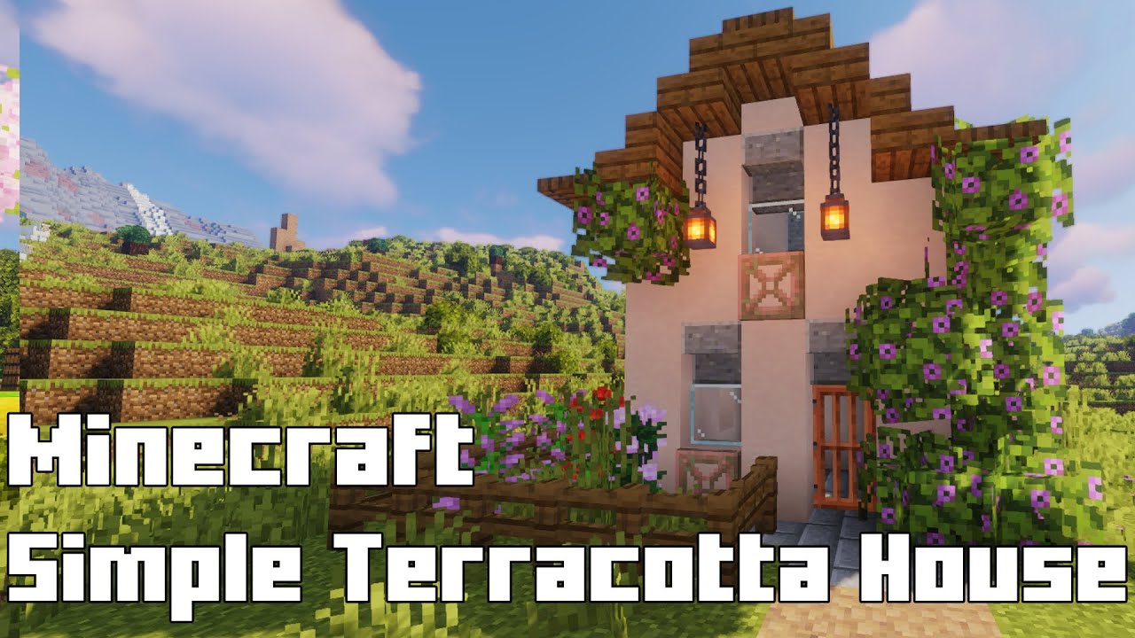 Build a simple Terracotta Starter House in Minecraft - YouTube