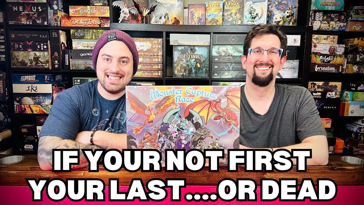 Monster Capture Race Board Game First Impression Review - YouTube