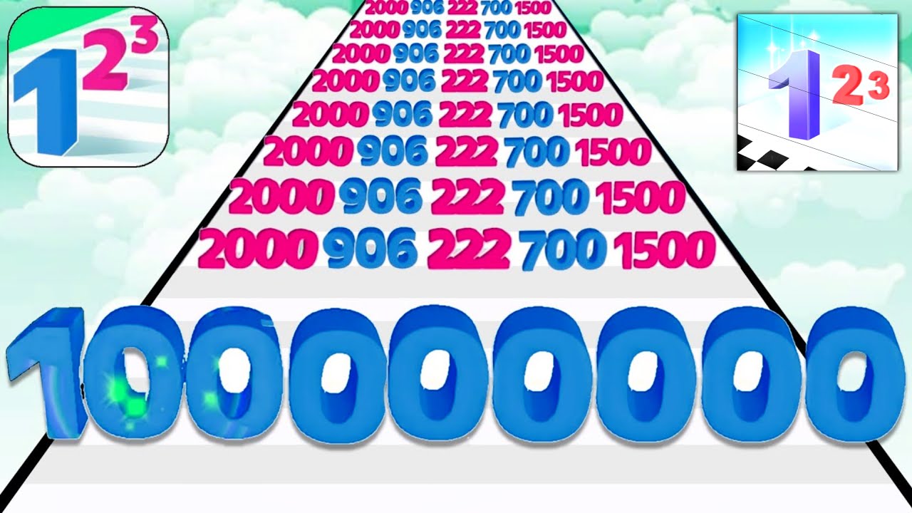 Number run shooting master part 2 (ads clicker) level up numbers 3d ...