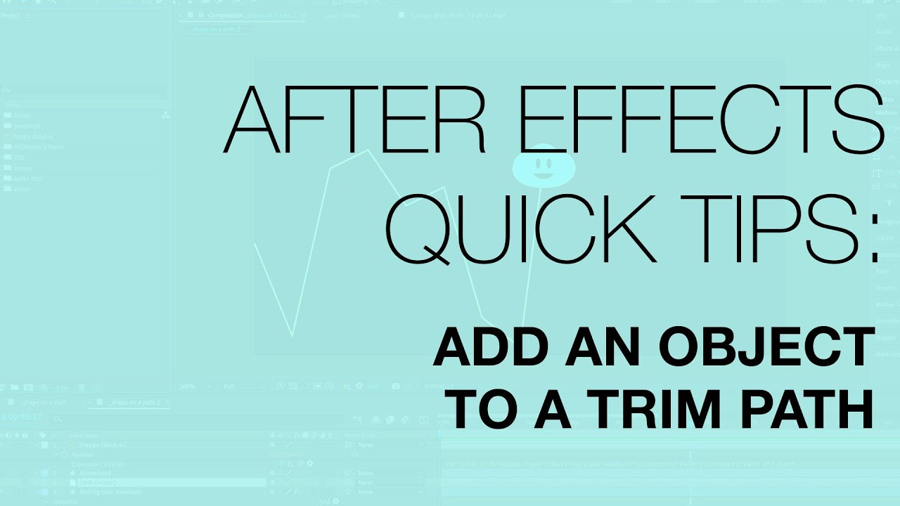 Connect an Object to a Trim Path in After Effects - YouTube
