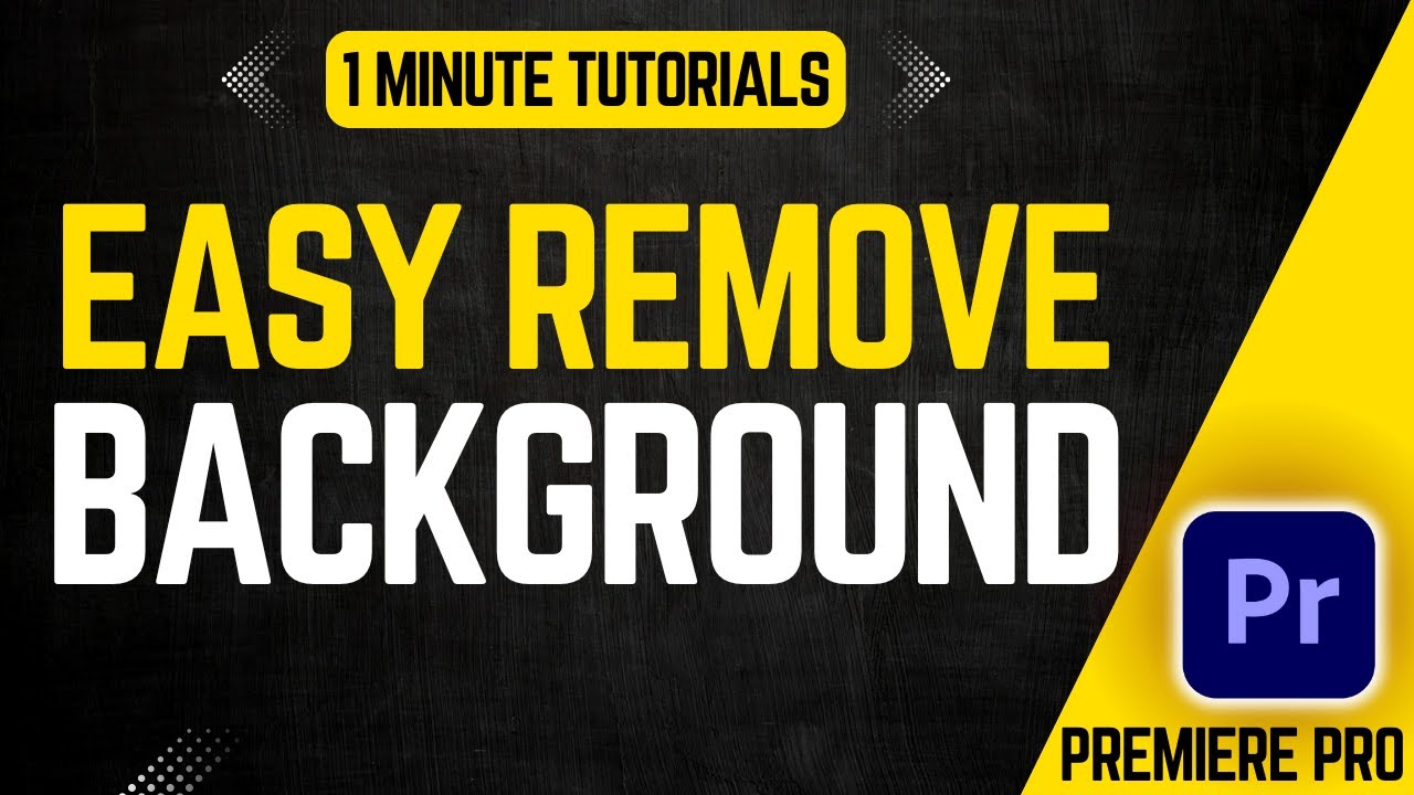 How To Remove Background In Premiere Pro 2024 | Adobe Tutorials - YouTube