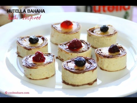 Nutella Banana Sushi Inspired - 3 Ingredients - YouTube