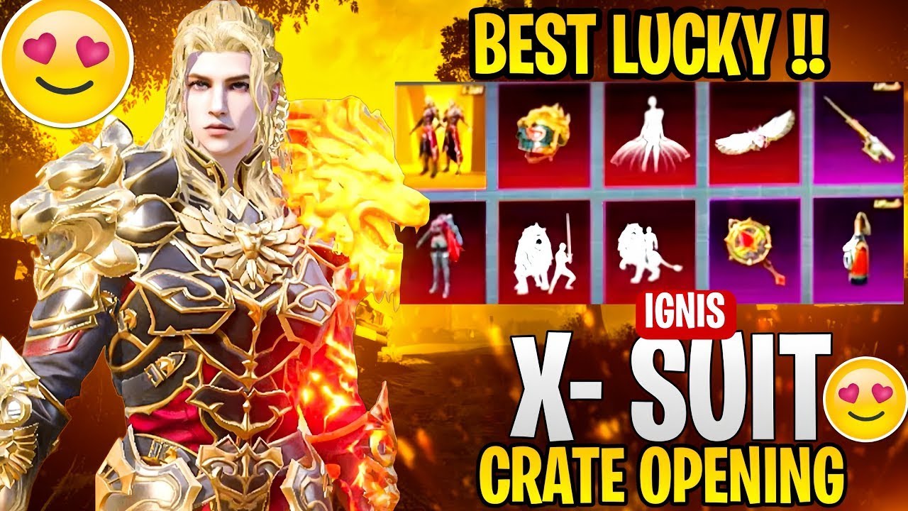 ignis x suit pubg crate opening |ignis x suit pubg gameplay |ignis x ...