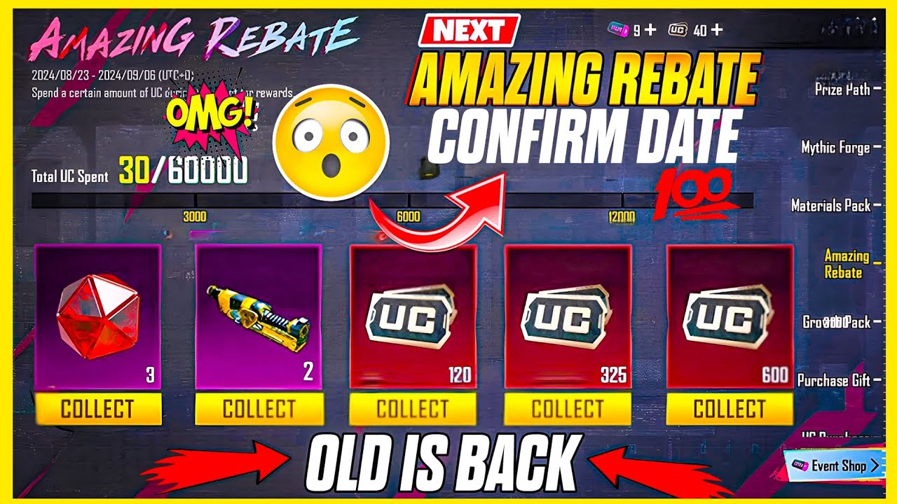 😜 Amazing Rebate Confirm Release Date - Free 400 Uc - Pubg Mobile - YouTube