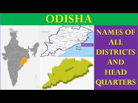 ODISHA 30 DISTRICTS NAMES AND HEAD QUARTERS. // ODISHA DISTRICT ...