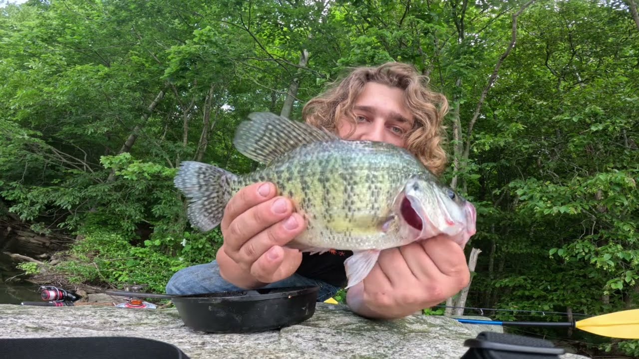 Lake Fishing for Crappie catch and cook! - YouTube