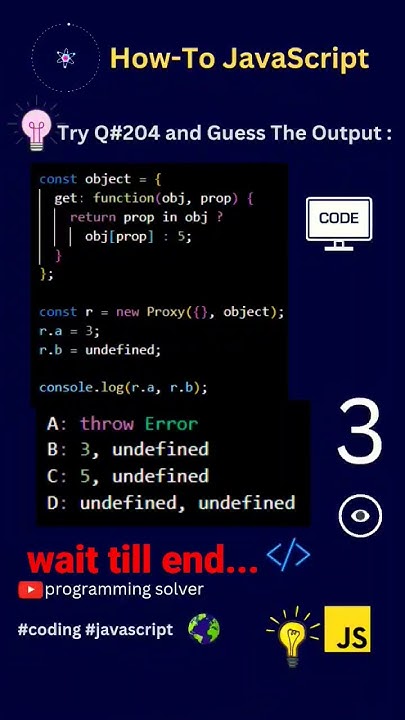 How To Code Javascript Q204 Try Solve And Guess The Output Shorts Coding Programming 