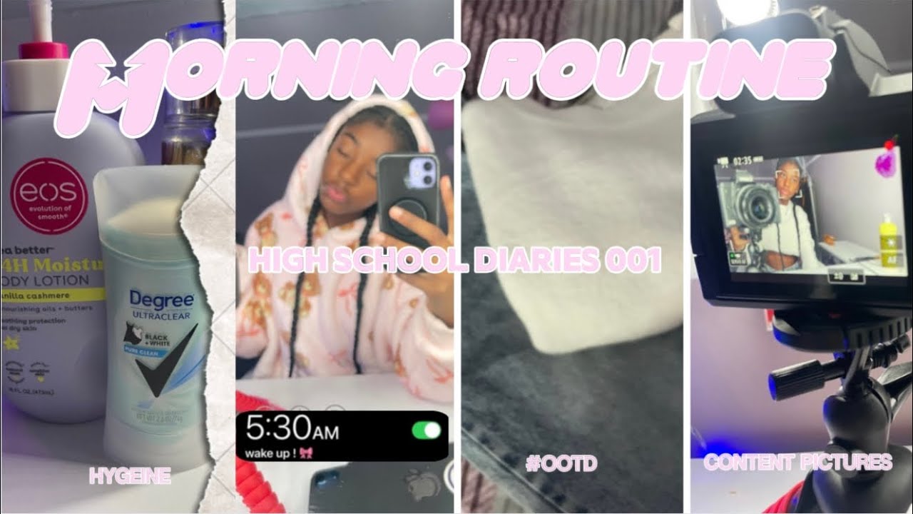 5 AM MORNING ROUTINE | HIGH SCHOOL DIARIES 001 *freshman edition* - YouTube