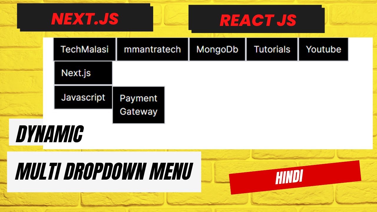 How To Implement Dynamic Multidropdown Menu In Reactnext Js Reactjs 0403