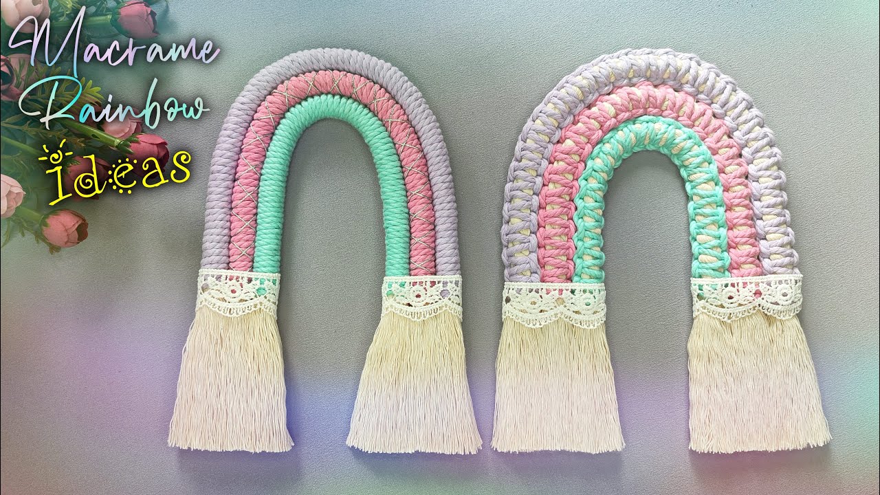 2 Macrame Rainbow Ideas | Macrame Rainbow Tutorial - YouTube