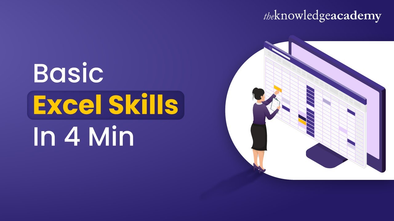 Basic Excel Skills Basic Excel Skills In 4 Min Excel Skills In 4 Min Youtube