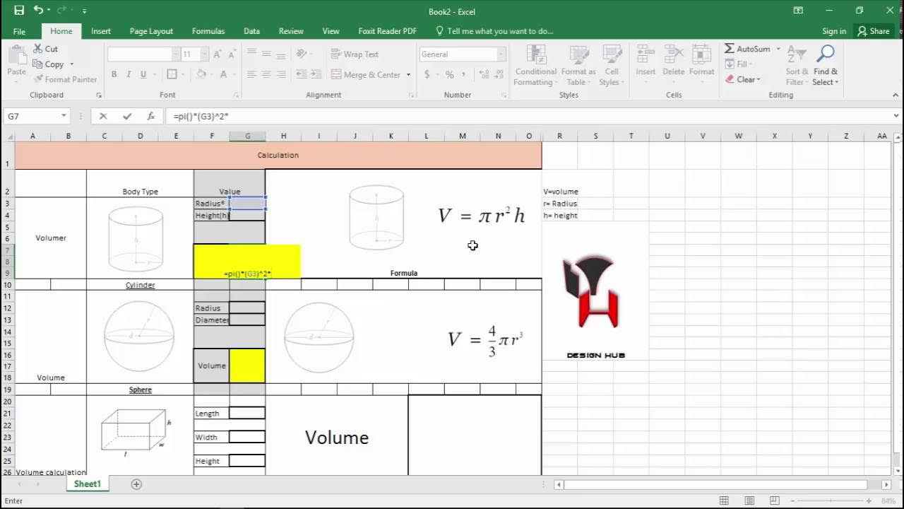 volume calculation using Excel formulation in Intrusting way - YouTube