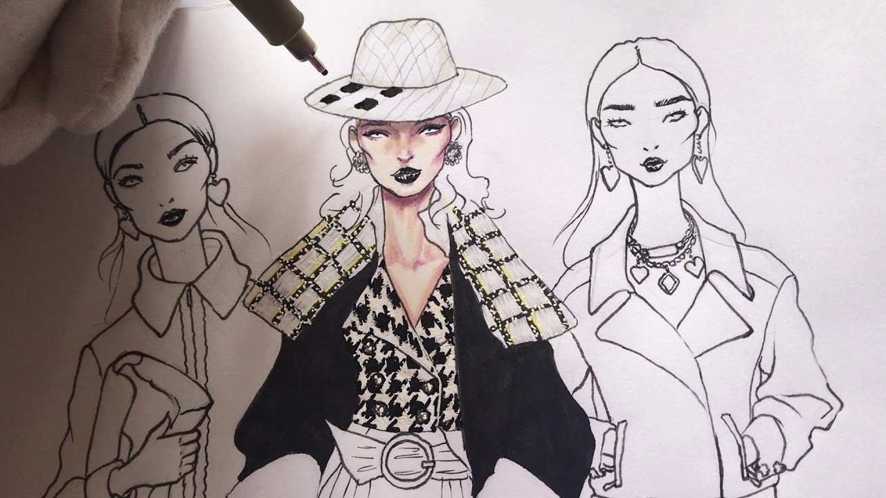 PART 2/CHANEL F'19 - TWEED RENDERING - YouTube