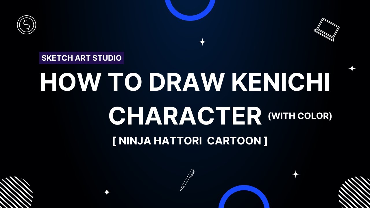 How to draw Kenichi Character From Ninja Hattori - Step By Step [Short ...