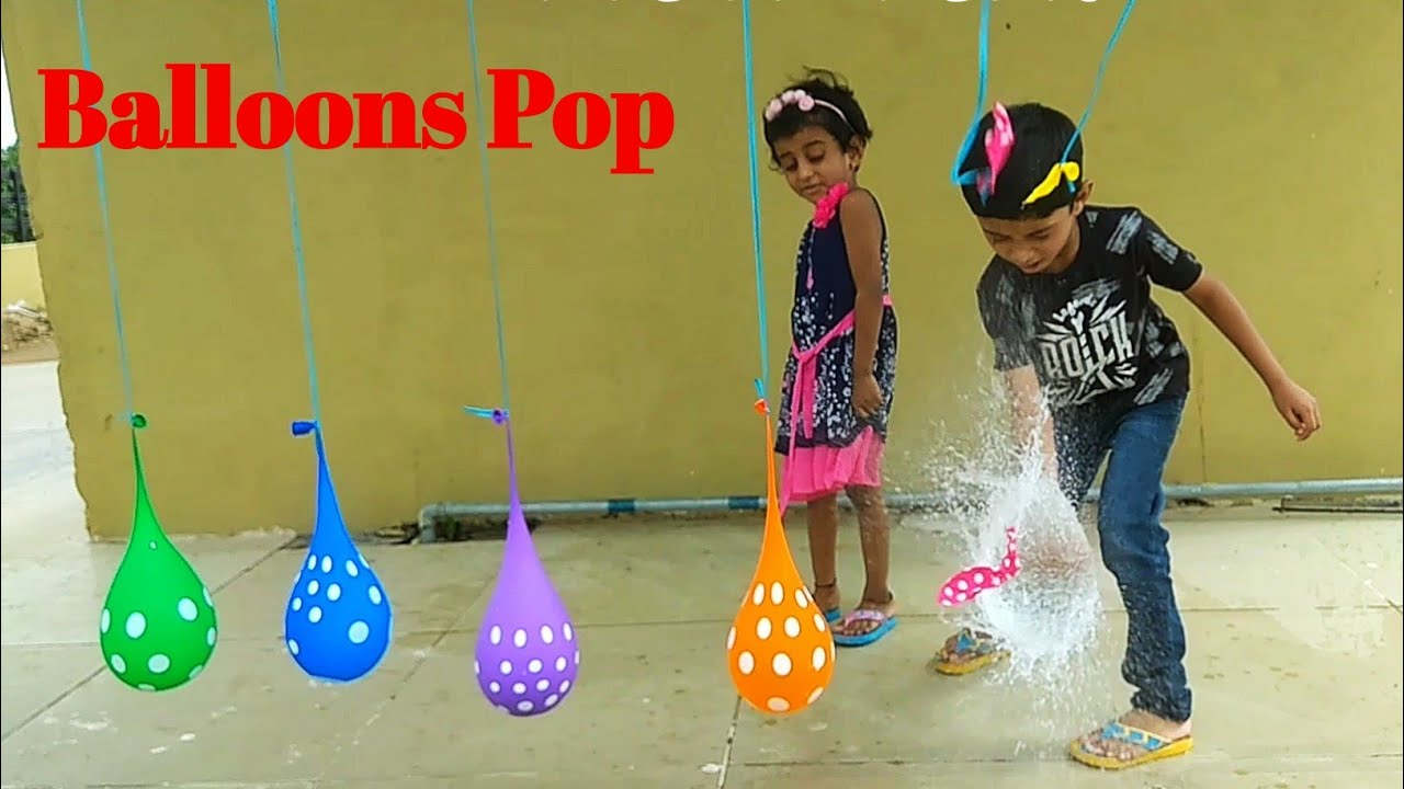 Water Balloons Pop Nursery rhymes - YouTube