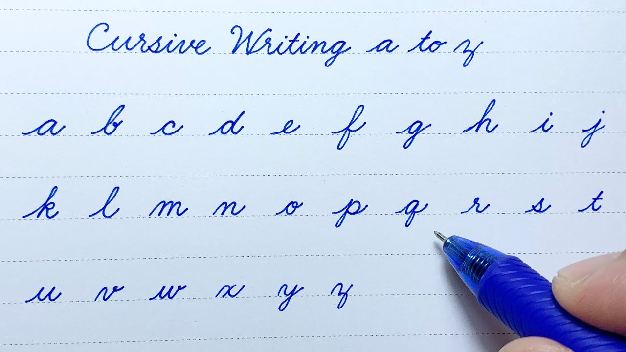 Cursive writing a to z | Chhoti abcd | Cursive abcd | Cursive ...