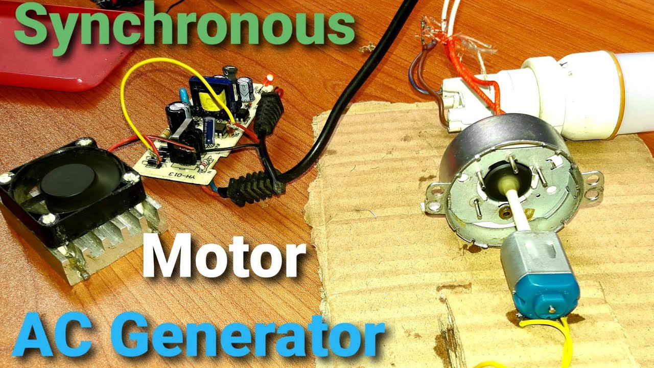 How To Make 120v AC Powerful Generator Using Synchronous Motor . - YouTube