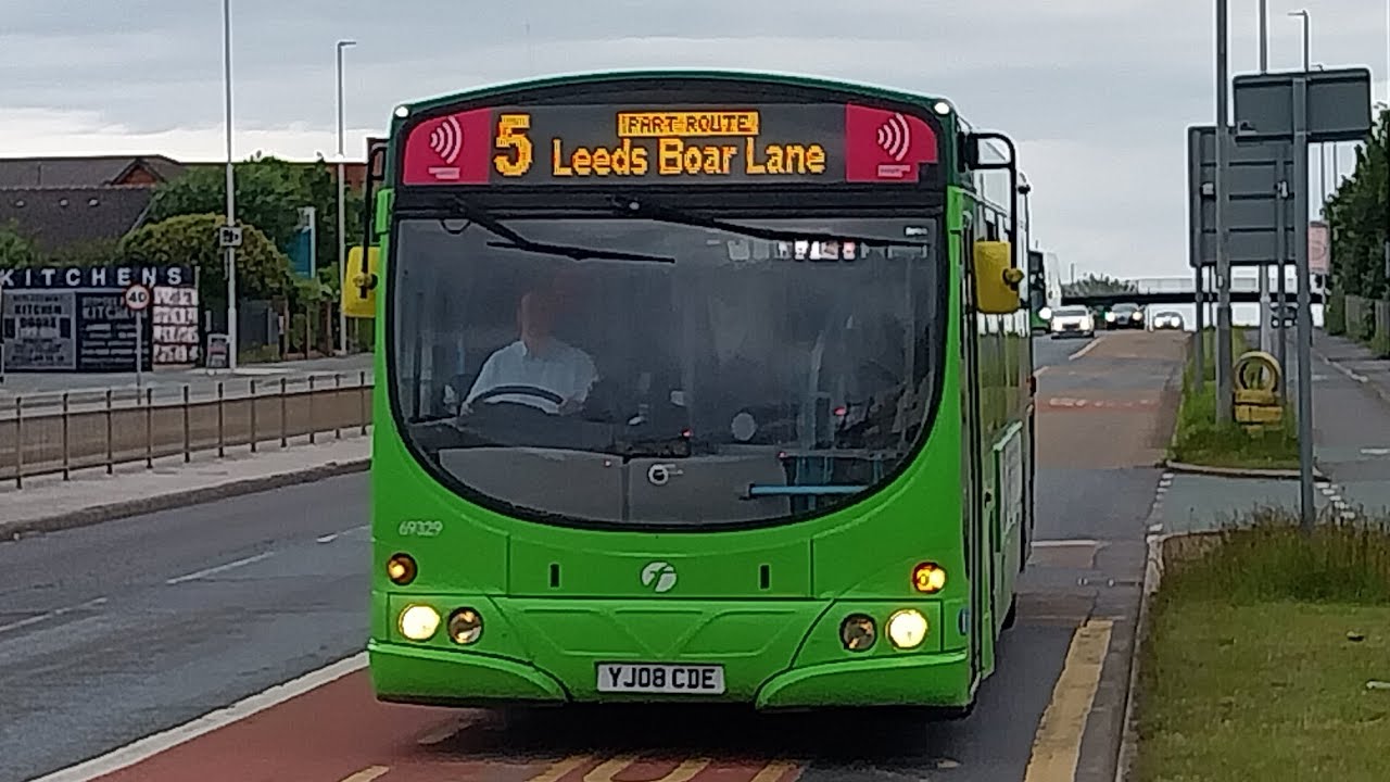 (First leeds 69329 YJ08CDE) On 5 To Leeds Boar Lane - YouTube