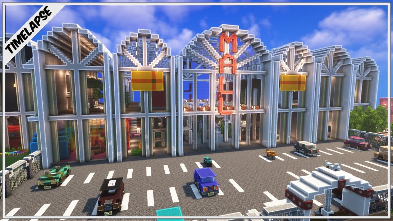 I built a MEGA MALL in Minecraft | Building A City | Ep. 28| - YouTube