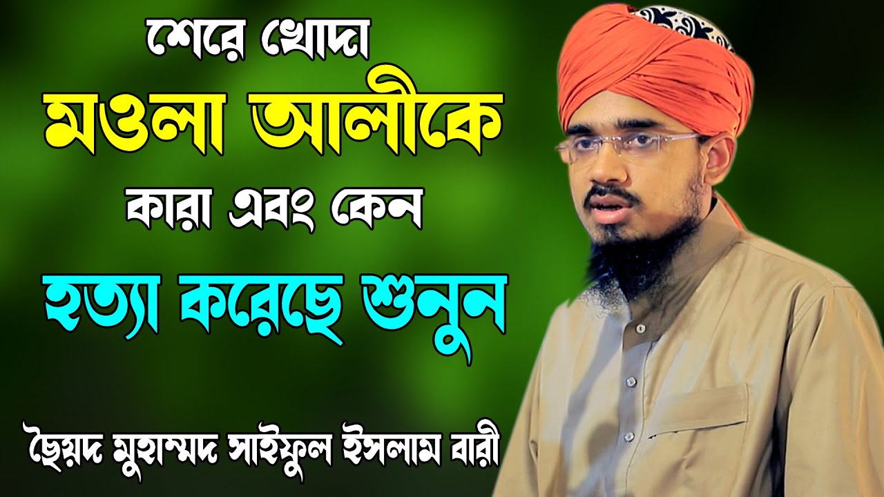 মওলা আলীকে কারা এবং কেন হত্যা করলো শুনুন #সাইফুল_ইসলাম_বারী|Sayed SaiFul Islam Bari|Bangla waz ...