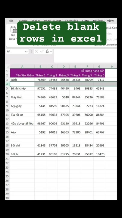 Delete blank rows in Excel - Xoá hàng trắng trong bảng dữ liệu Excel #exceltips - YouTube
