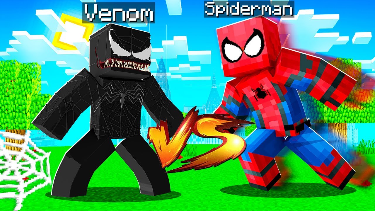 SPIDER MAN vs VENOM in Minecraft! - YouTube