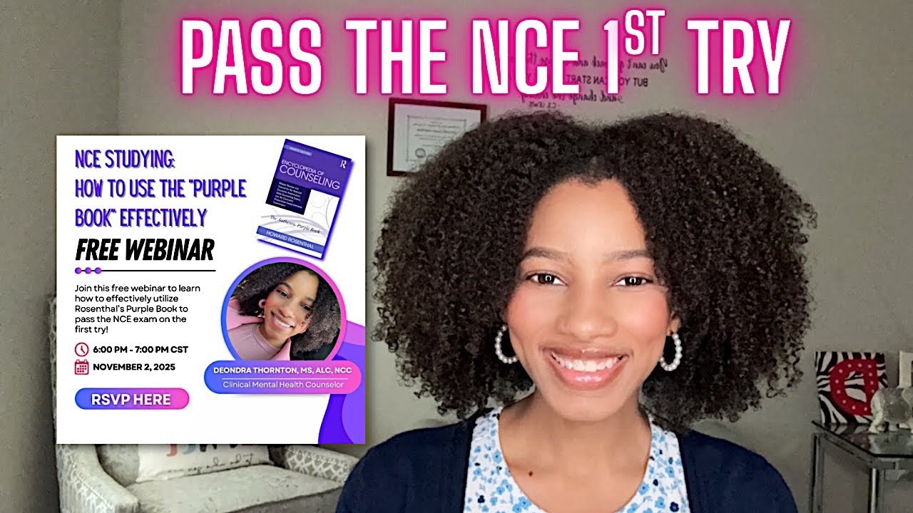 FREE WEBINAR ANNOUNCEMENT!! | Pass the NCE on the 1st Try - YouTube