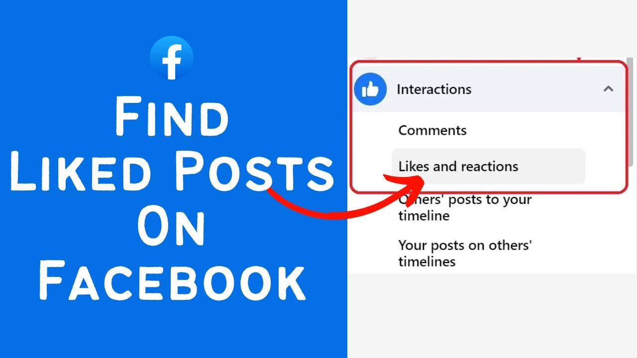 How To Find Liked Posts On Facebook - YouTube