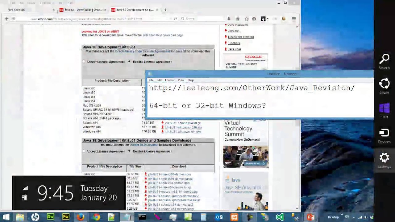 Java 001 setup java SE JDK in windows 8.1 - 1 - YouTube