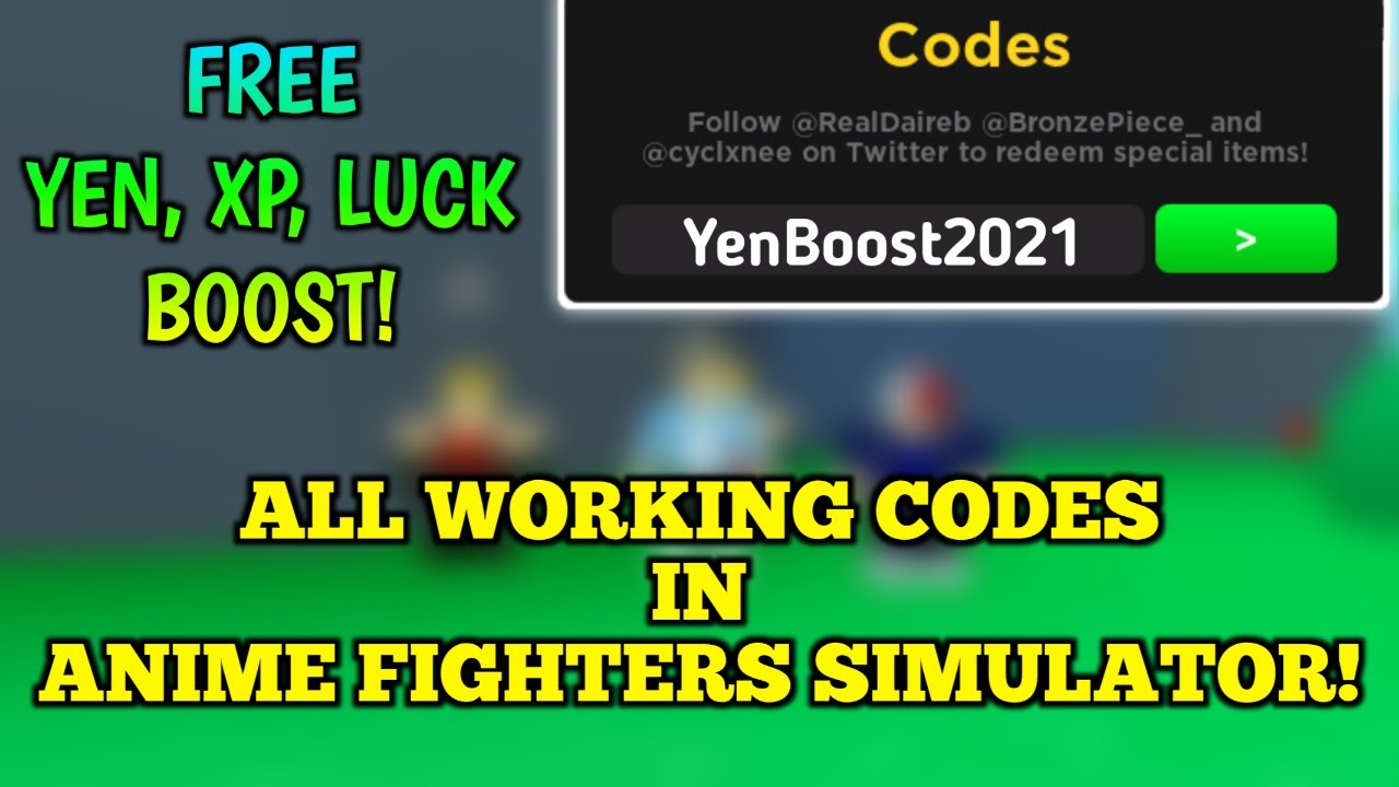 *NEW* ALL VALID CODES ANIME FIGHTERS SIMULATOR! - ROBLOX ANIME FIGHTERS ...