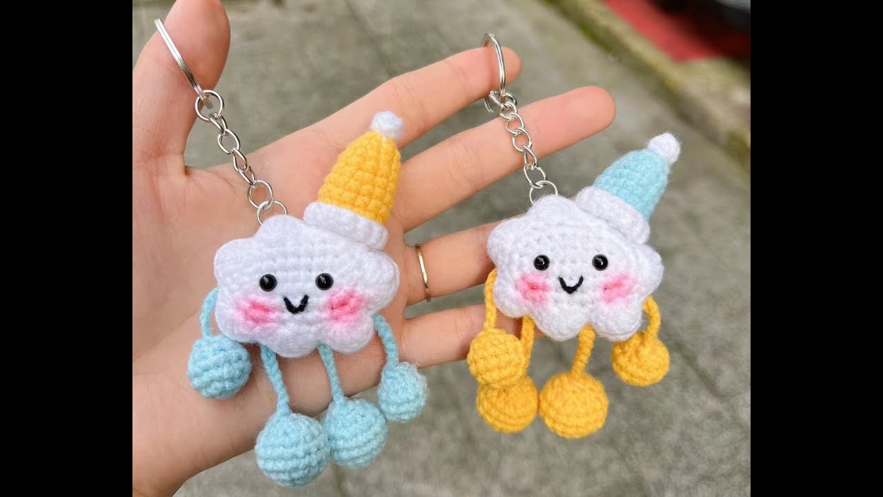 DIY Handmade Crochet Amigurumi Cloud Doll 钩针编织云朵娃娃公仔#crochet #diy # ...
